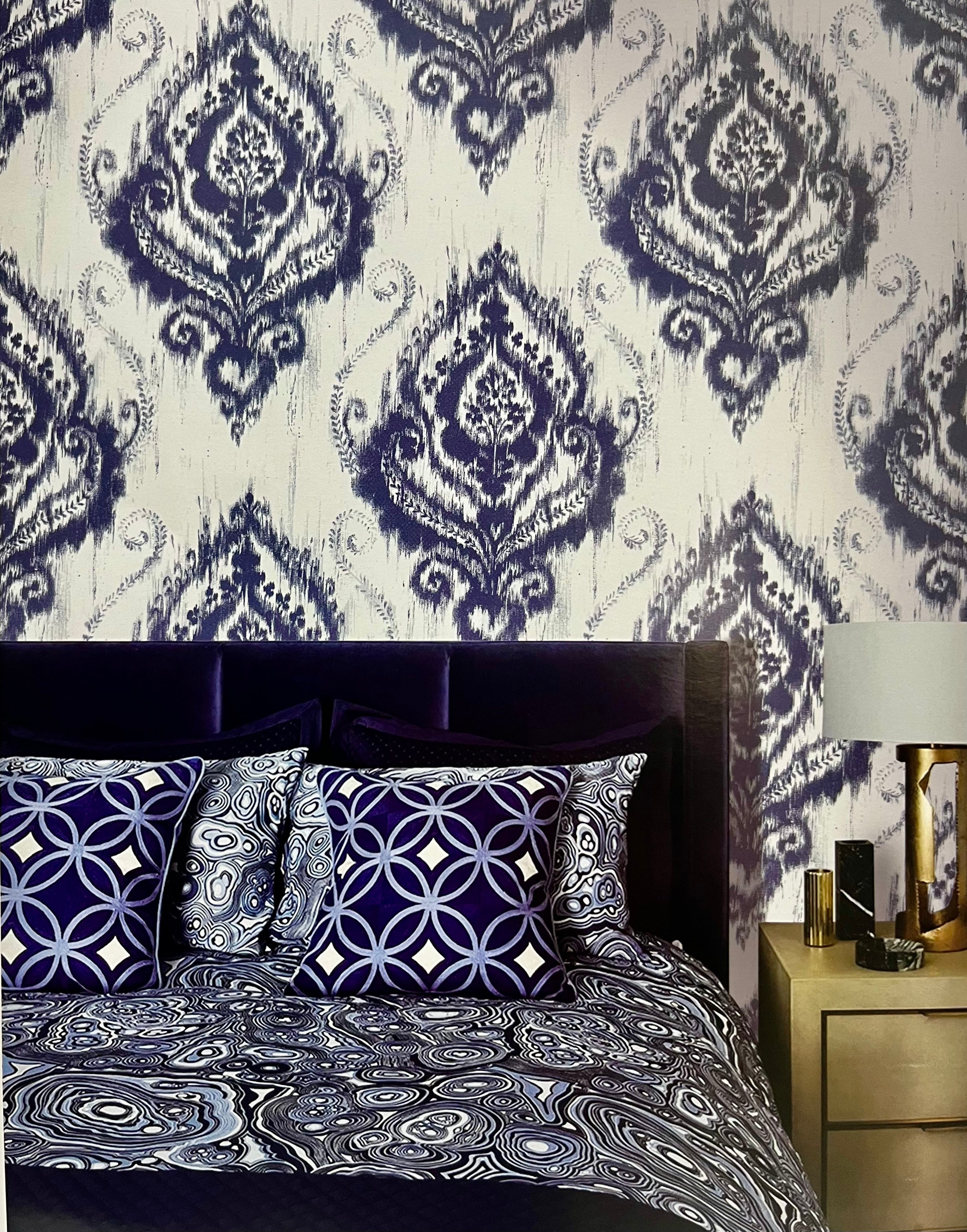 Blue Damask LV10701 – Sasi Wallpaper