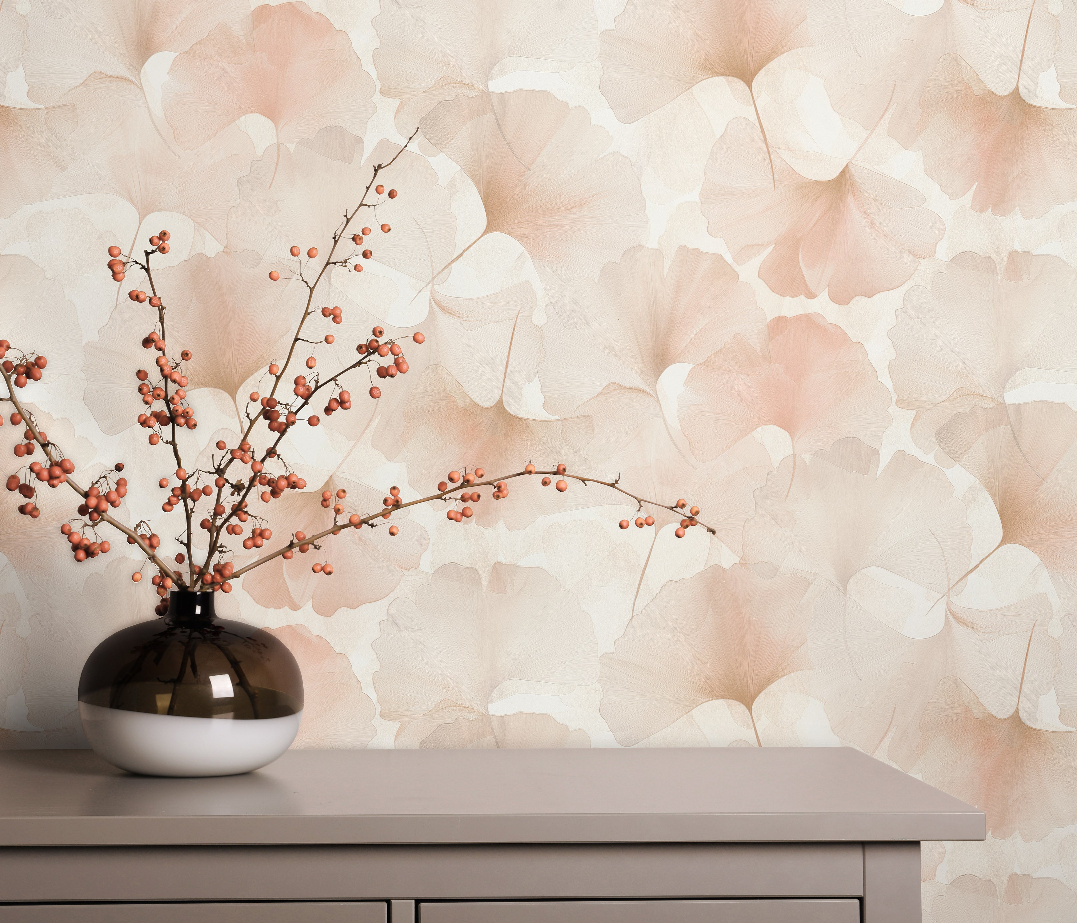 10470-05 Elysium Ginkgo Leaves – Sasi Wallpaper