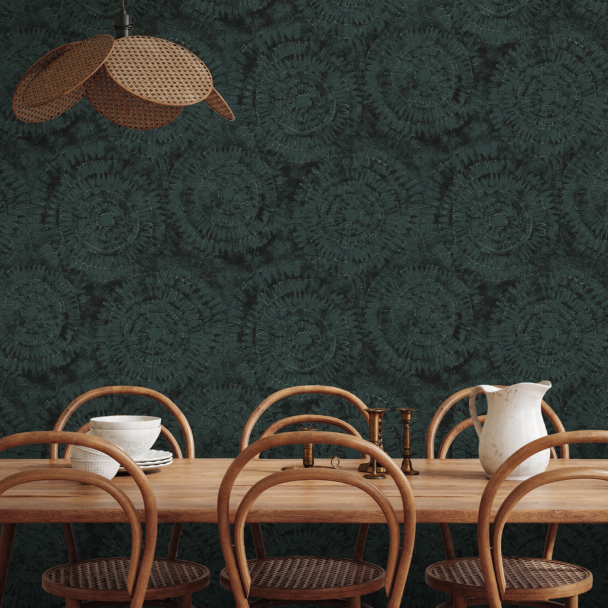 Chalk 65574 Notre Dame Smaragd – Sasi Wallpaper