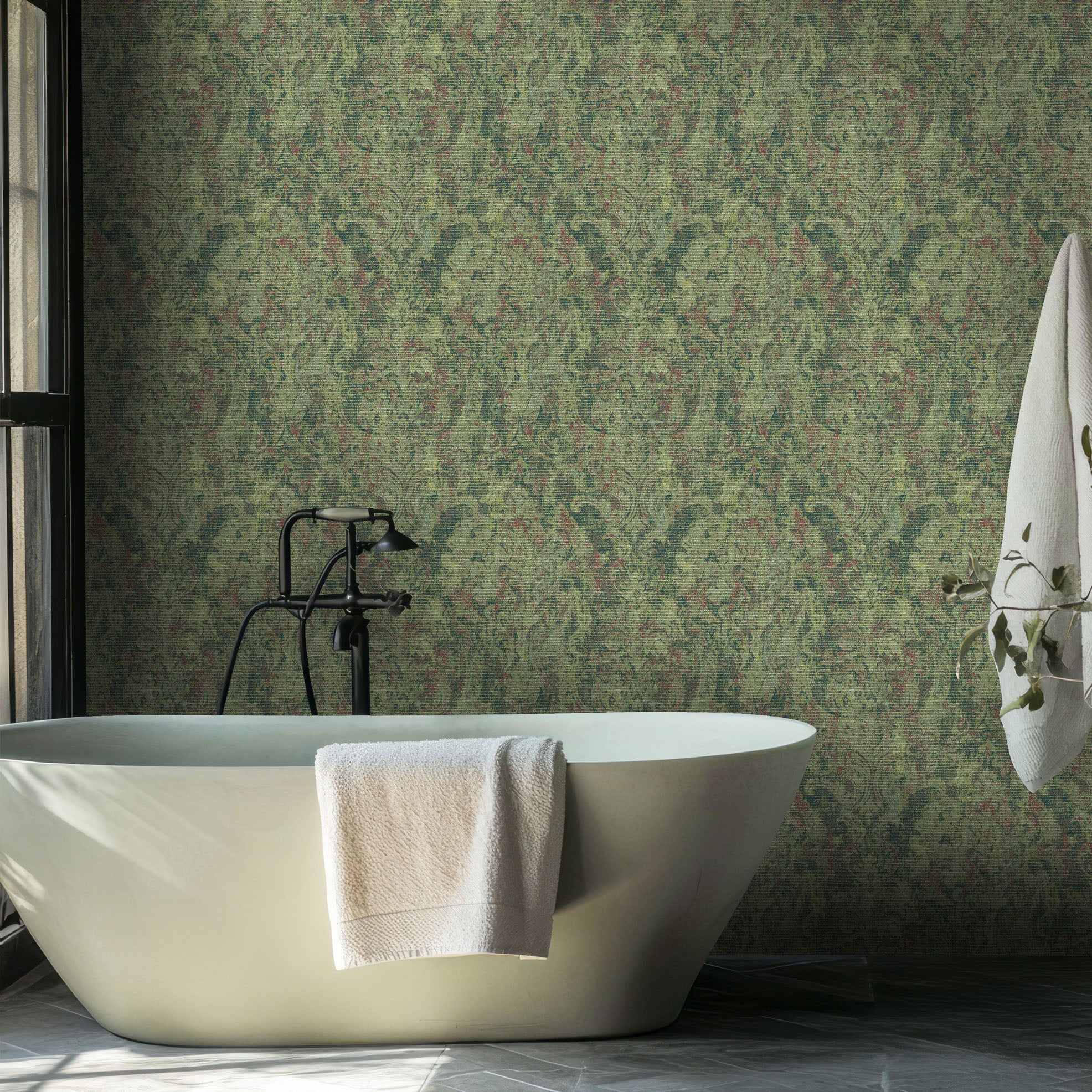 81424 Cerra Fleur Green – Sasi Wallpaper