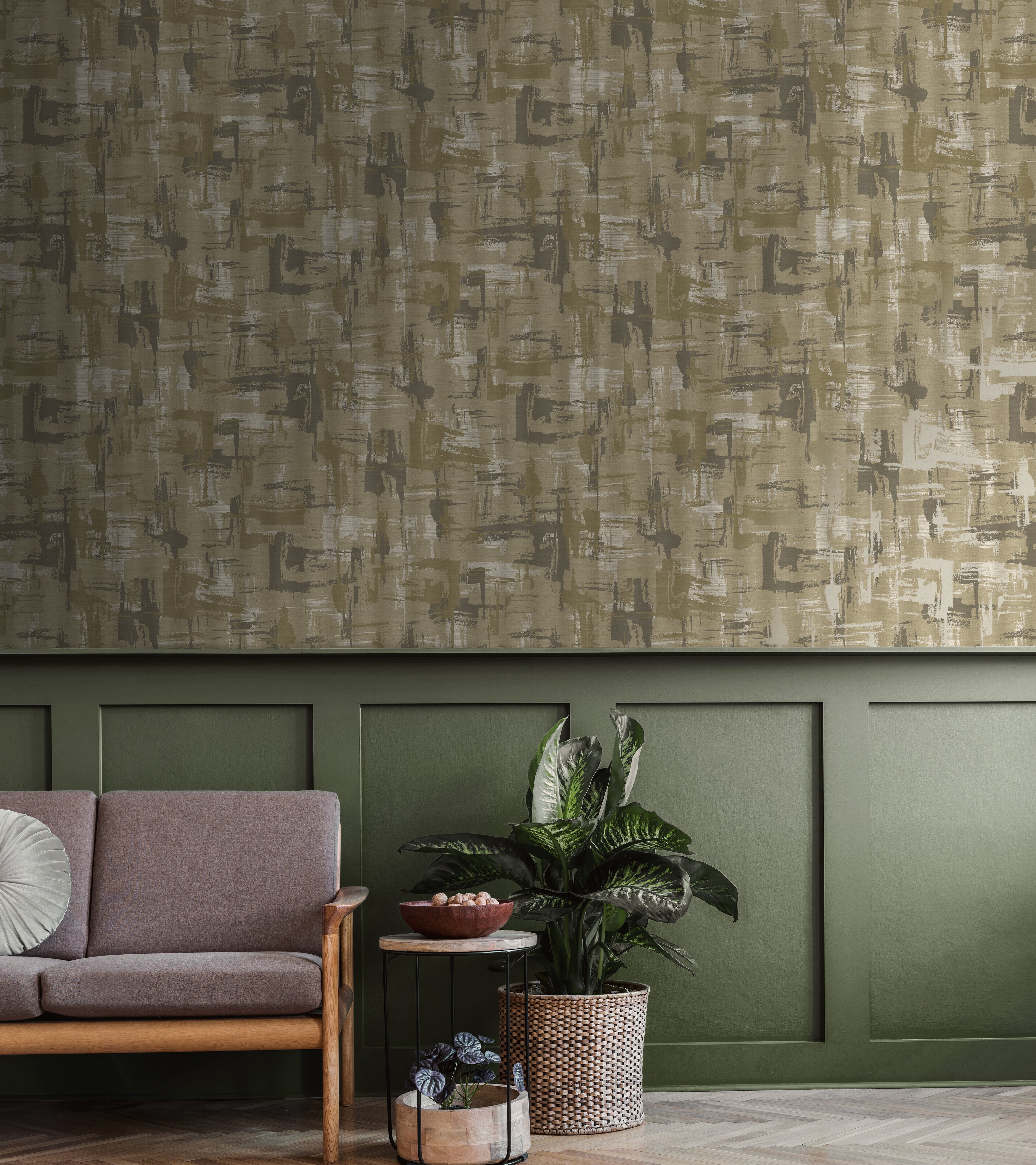 91582 The Lost Gardens Eleanora Geo Beige – Sasi Wallpaper