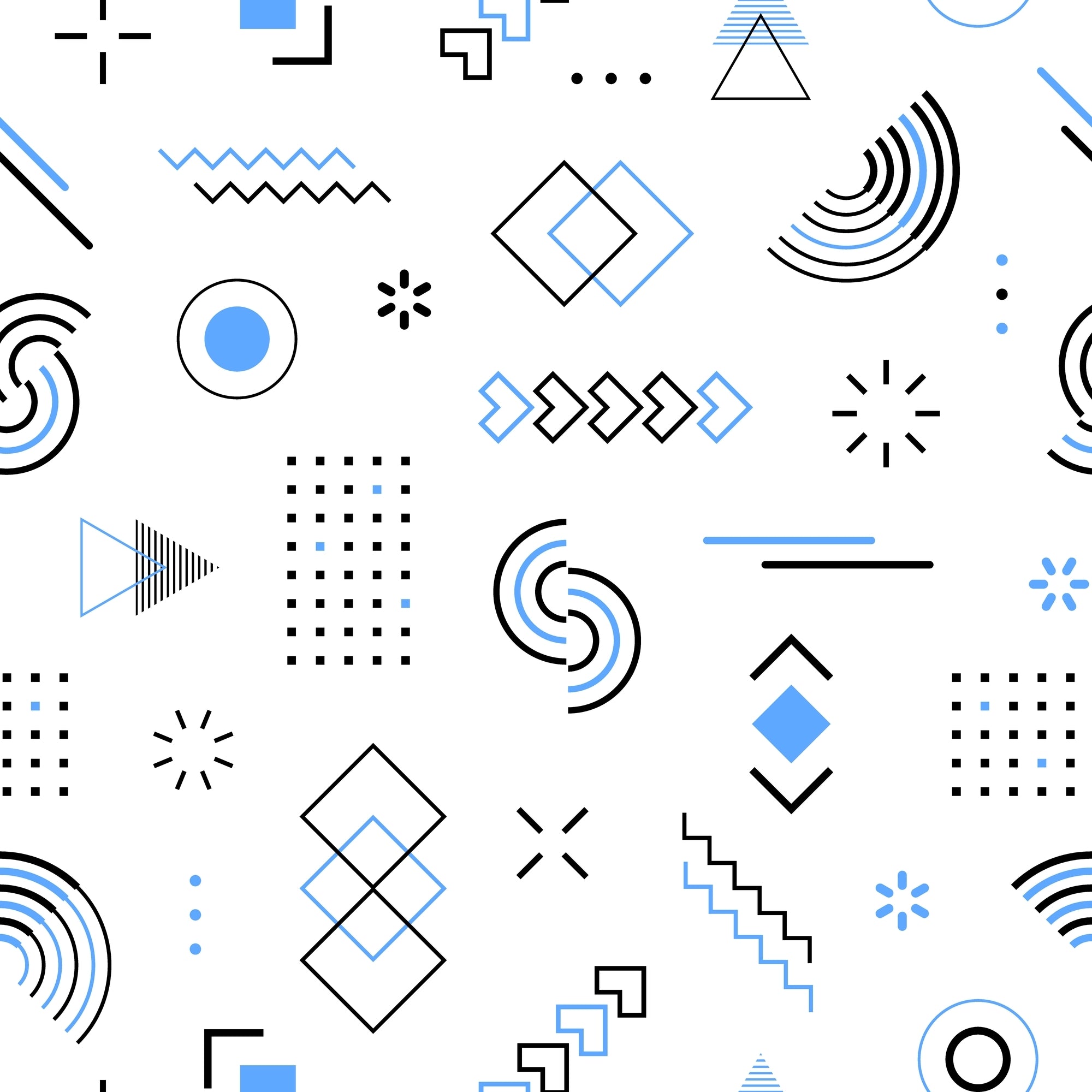 Shape Up - Blue - [Custom printed at R560/m²] – Sasi Wallpaper